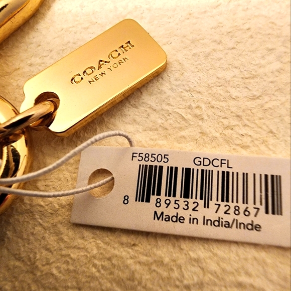 Coach | Accessories | Coach Women Leather Bag Charm Key Chain F5855 ...